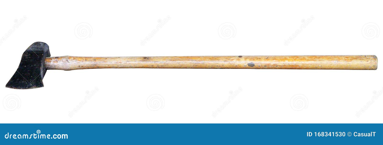 An Old Well-used Ax Isolated on a White Background Stock Photo - Image ...