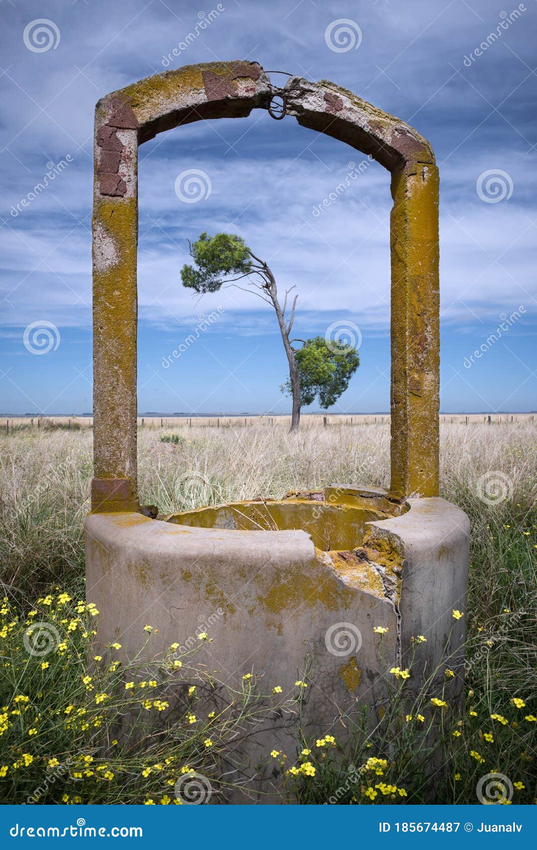 Old well of water stock image. Image of giraffe, countryside - 185674487