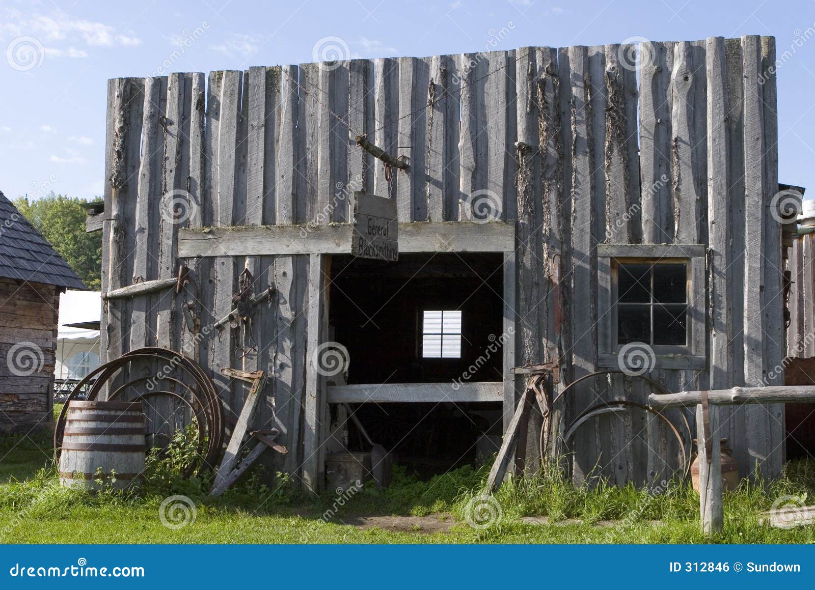 Old Western Blacksmith Buildings