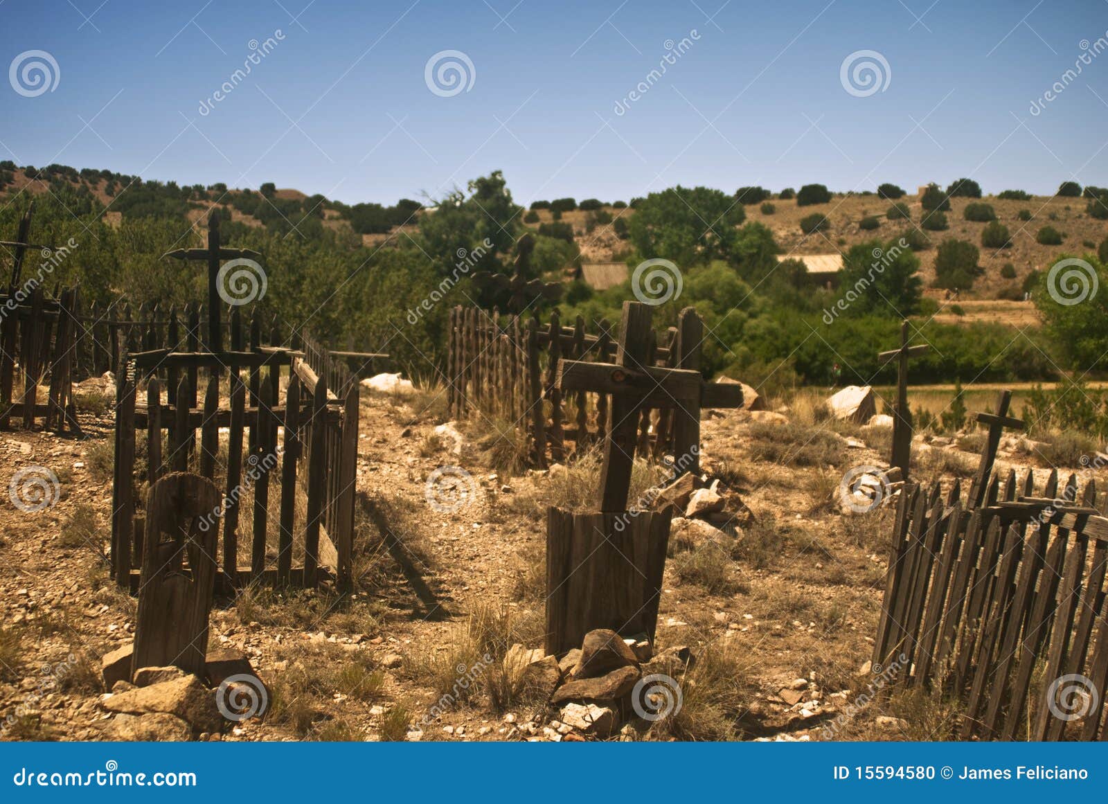 Old West Graveyard stock photo. Image of spanish, spiritual - 15594580