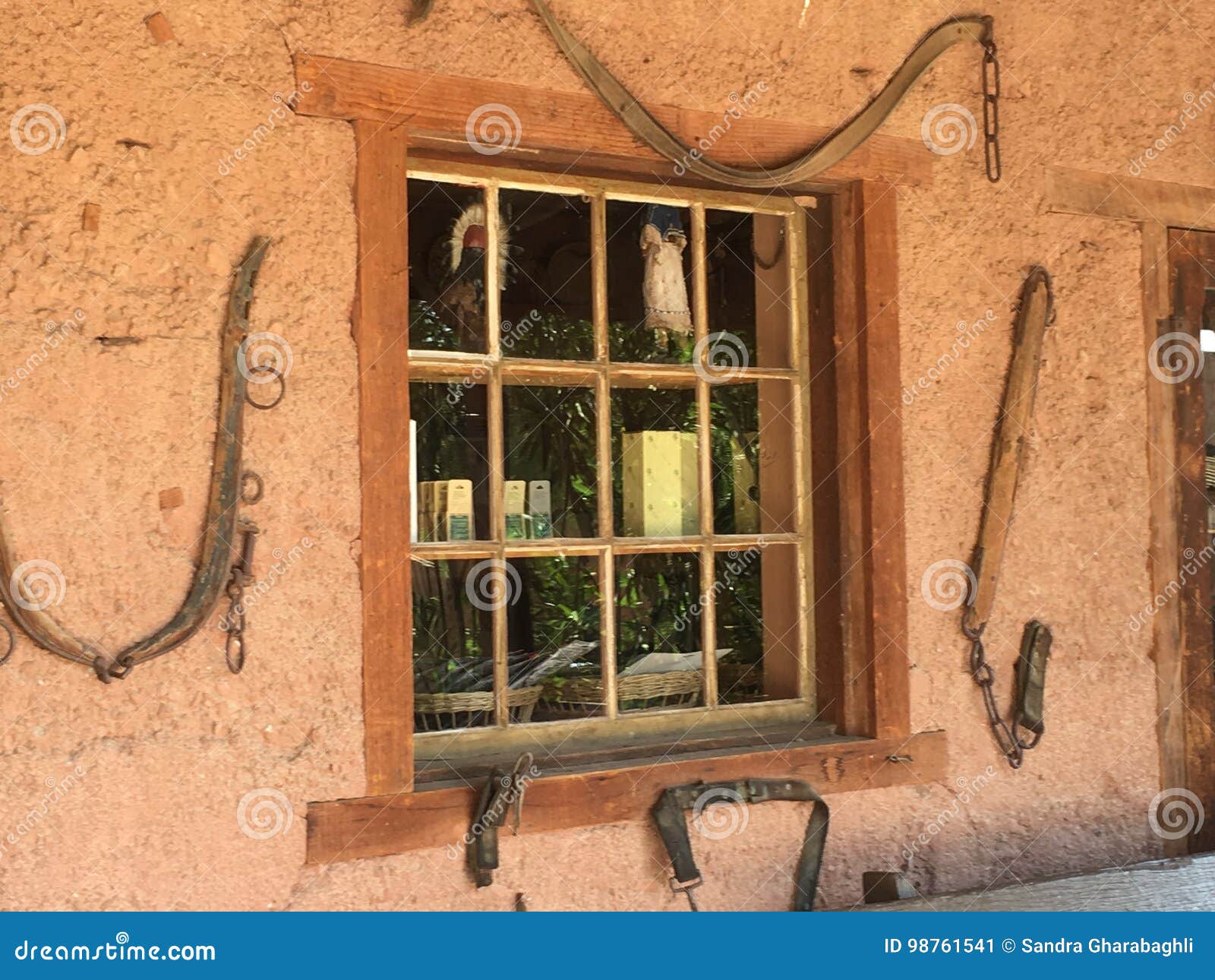 Old West Window stock image. Image of surrounded, adobe - 98761541