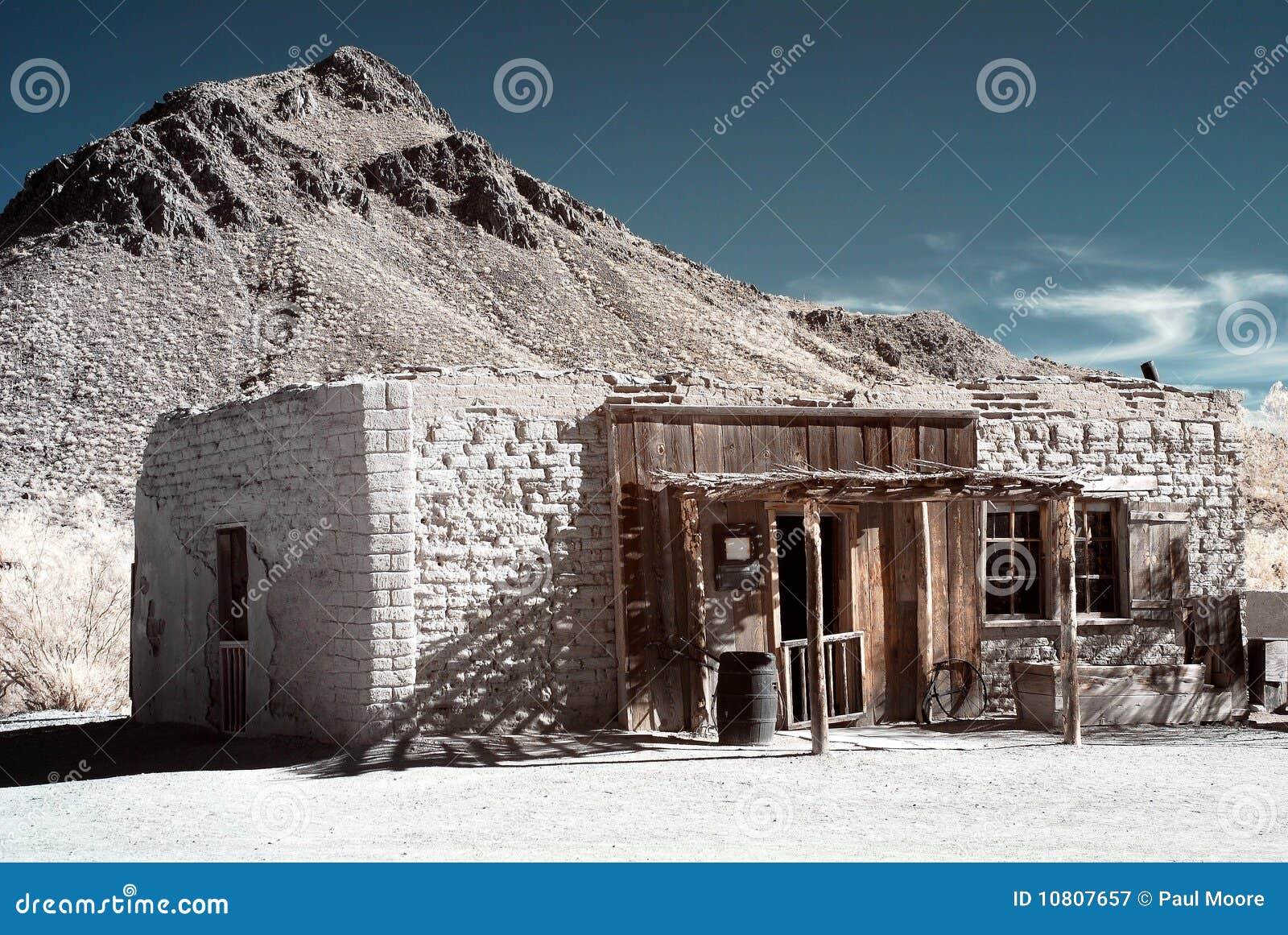 Old Western adobe Building stock image. Image of unused - 10807657