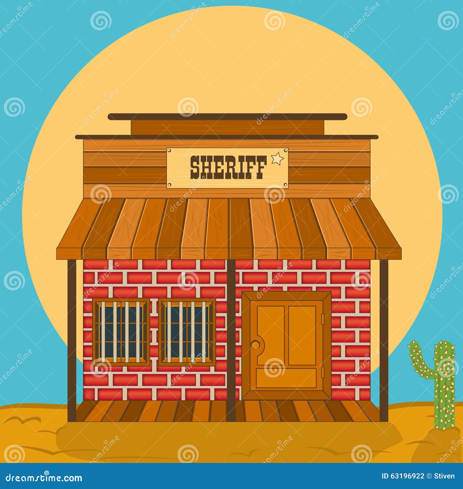 Old Western Building - Sheriff Stock Vector - Illustration of country ...