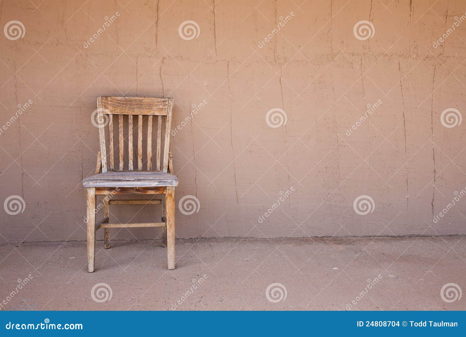 Adobe Wall, Old White Plaster And Wooden Beams Stock Photo ...