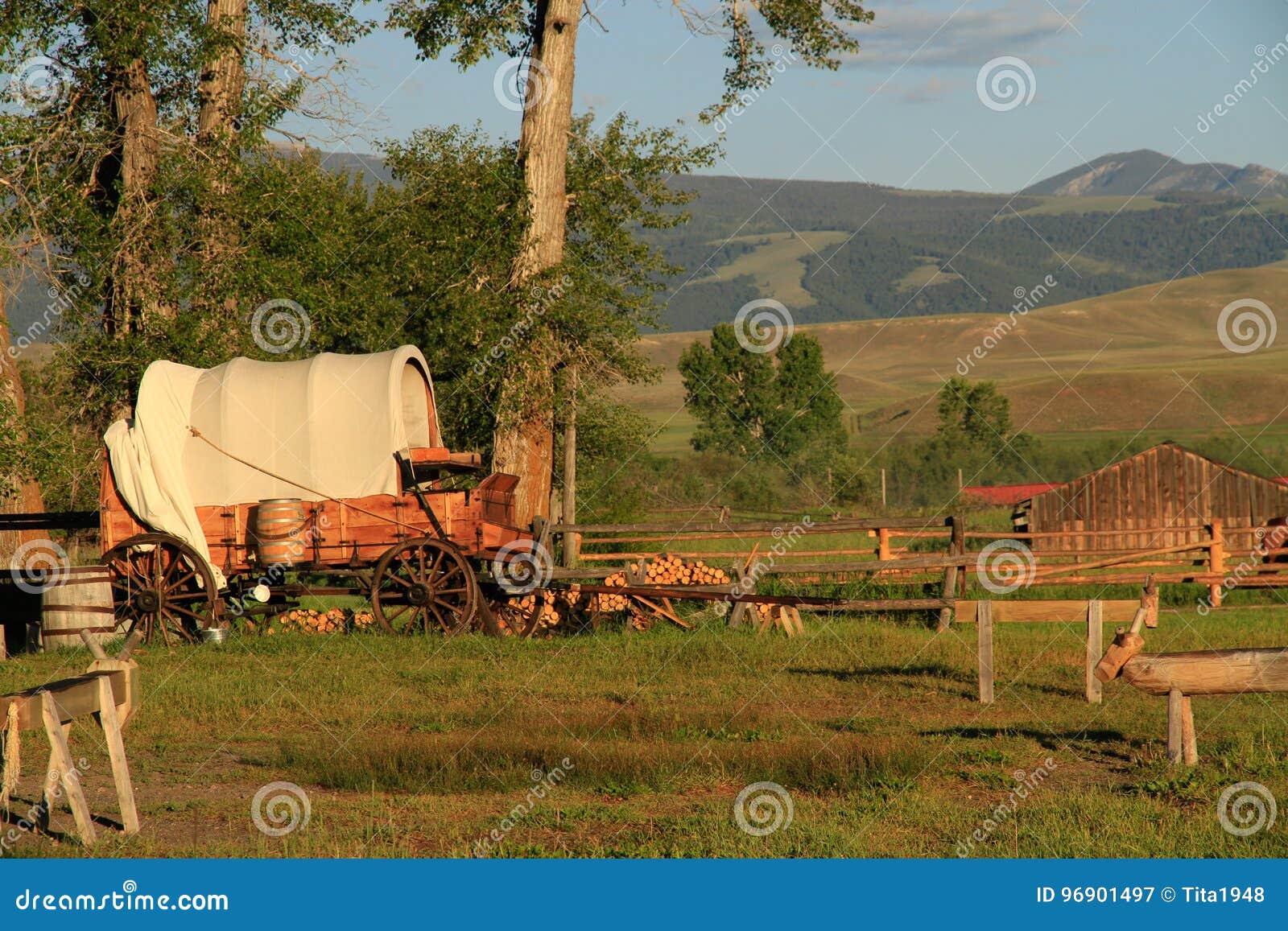 Old Western Chuck Wagon. Royalty-Free Stock Photo | CartoonDealer.com ...