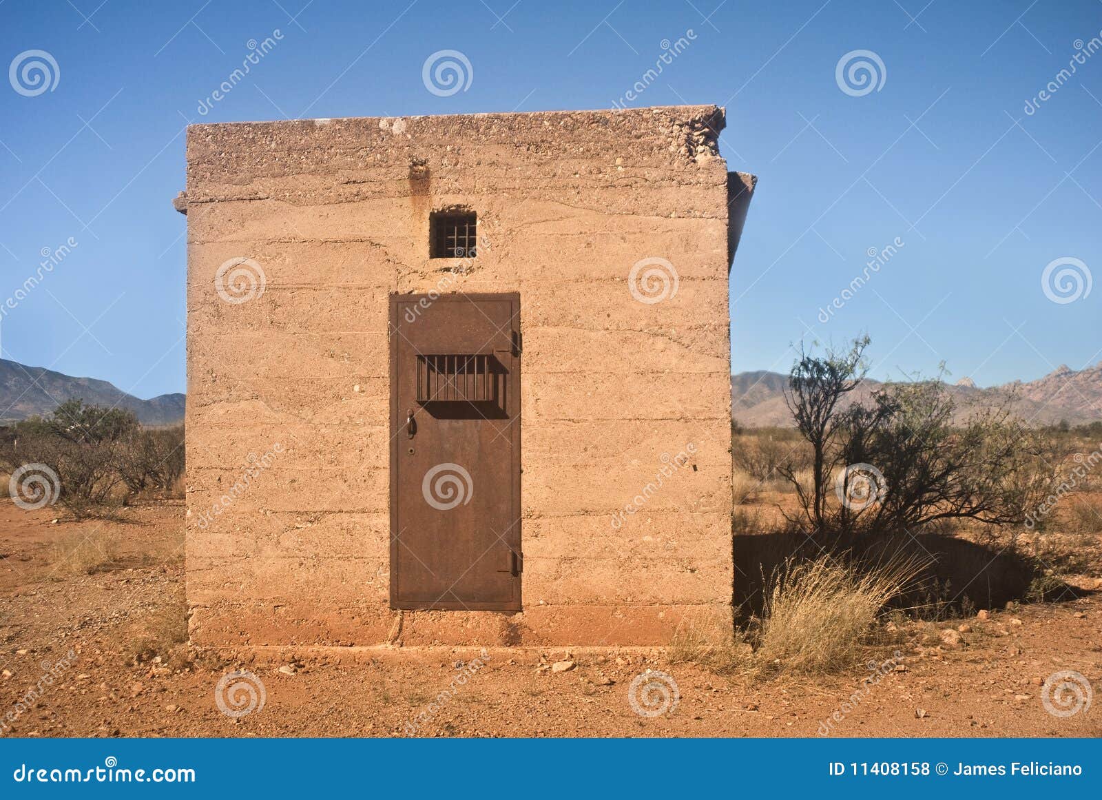 Old Western Jail In Goldfield Gold Mine Ghost Town In Youngsberg ...