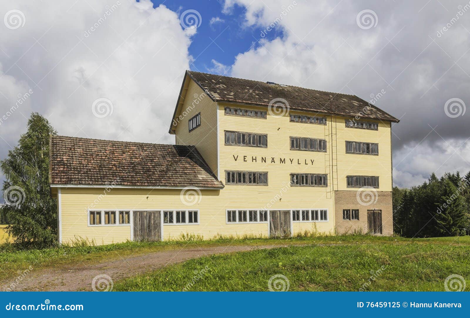 Old wheat mill stock image. Image of mill, finland, board - 76459125