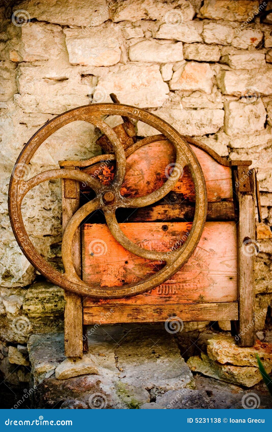 Old wheel stock photo. Image of weathered, wall, wheel - 5231138