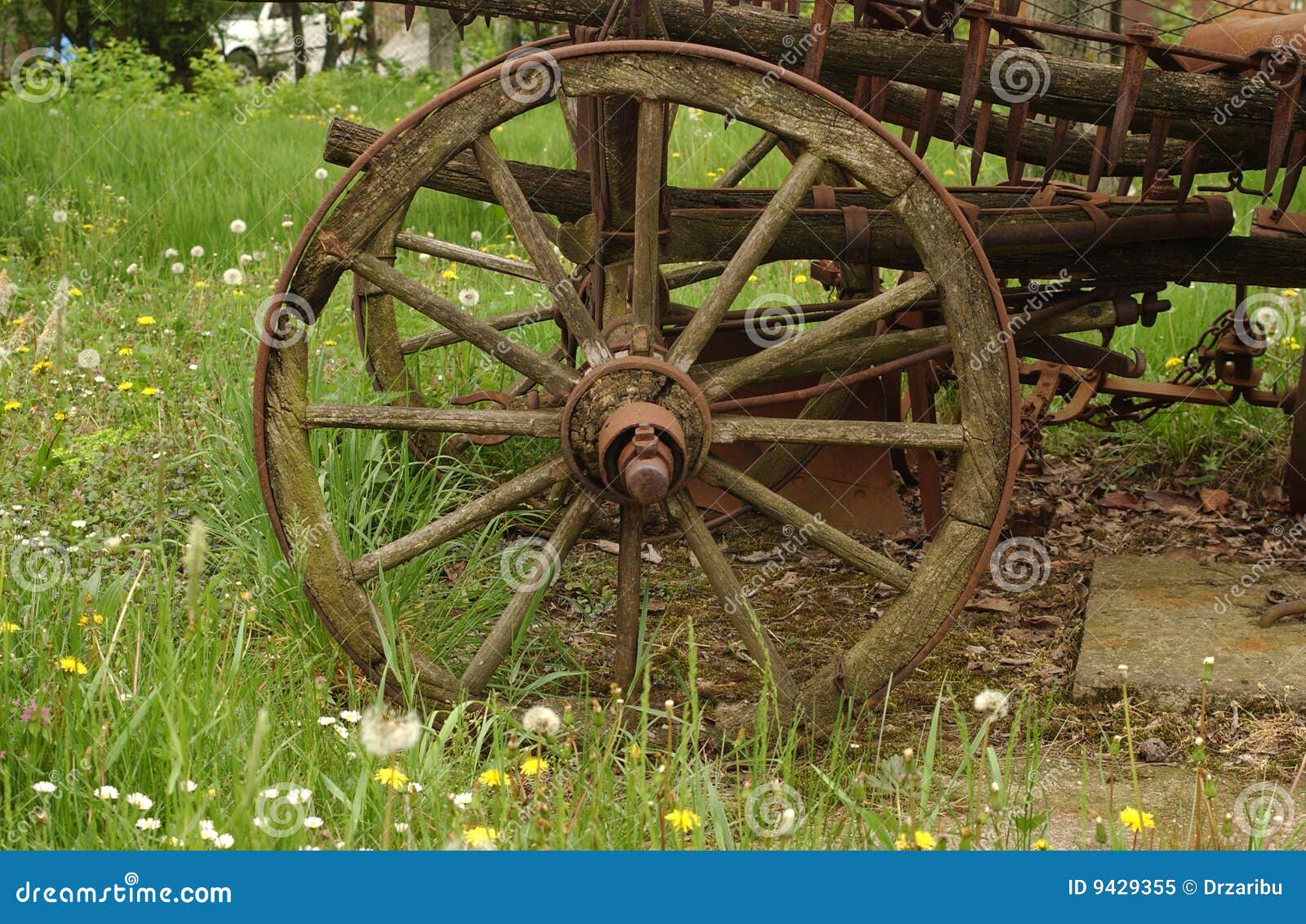 Old wheel stock image. Image of travel, arbor, tradition - 9429355