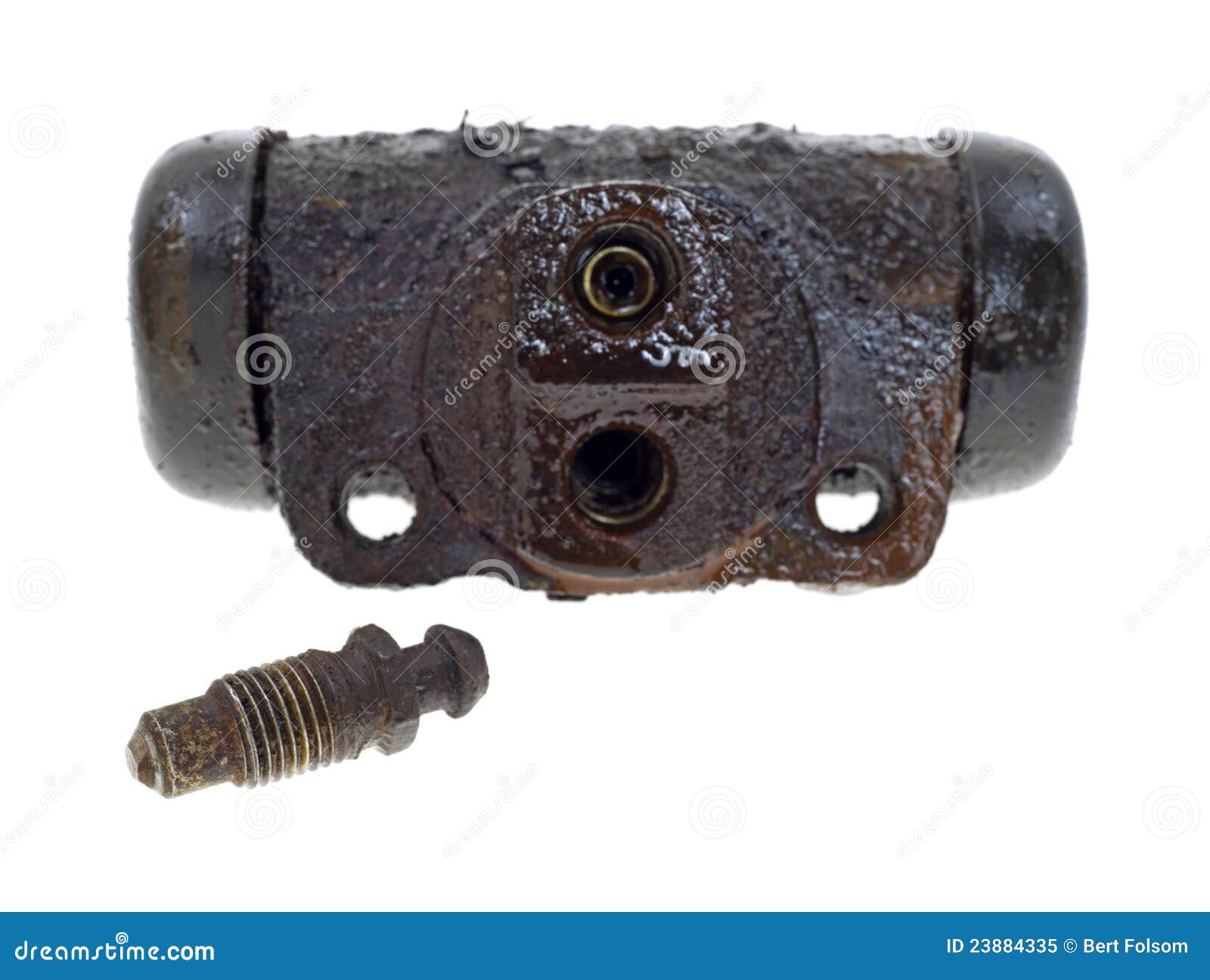 Old Wheel Cylinder with Brake Bleed Stock Image - Image of broken ...