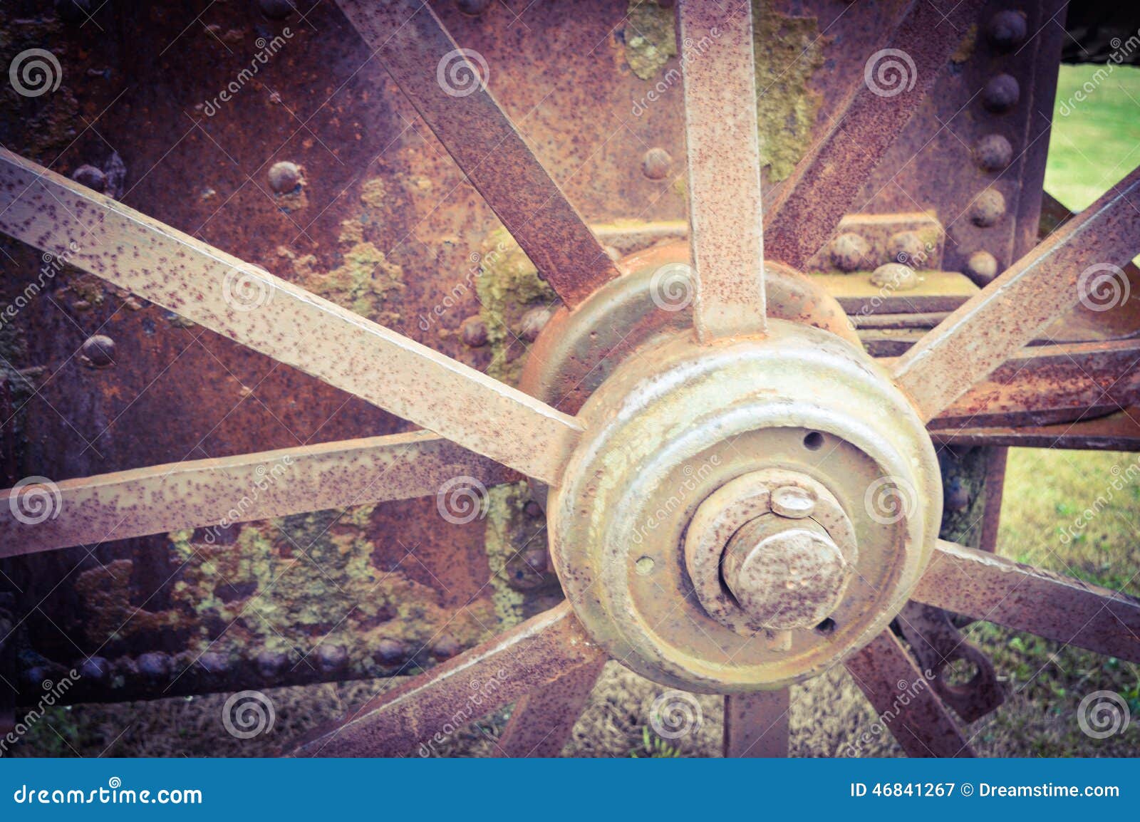 Old wheel stock image. Image of farming, spokes, tractor - 46841267