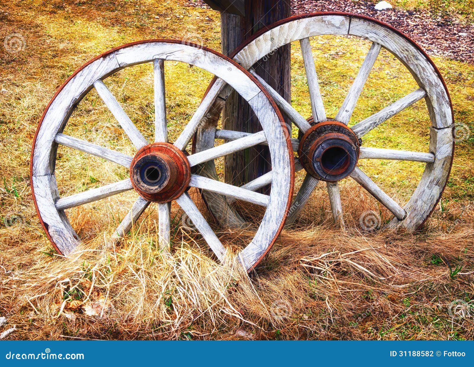Old wheel stock photo. Image of revival, wooden, outdoors - 31188582