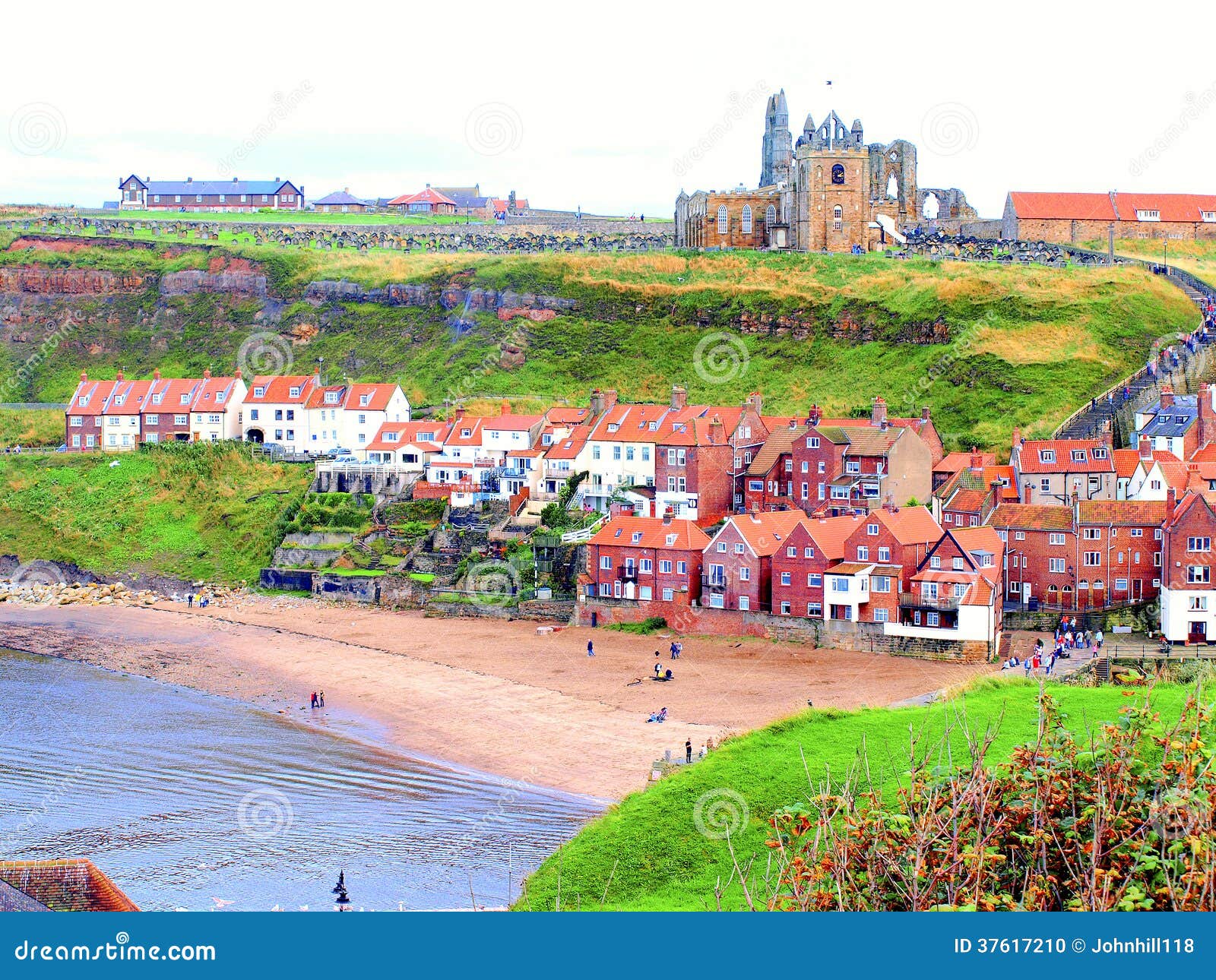 Old Whitby, North Yorkshire, England. Editorial Image - Image of abbey ...