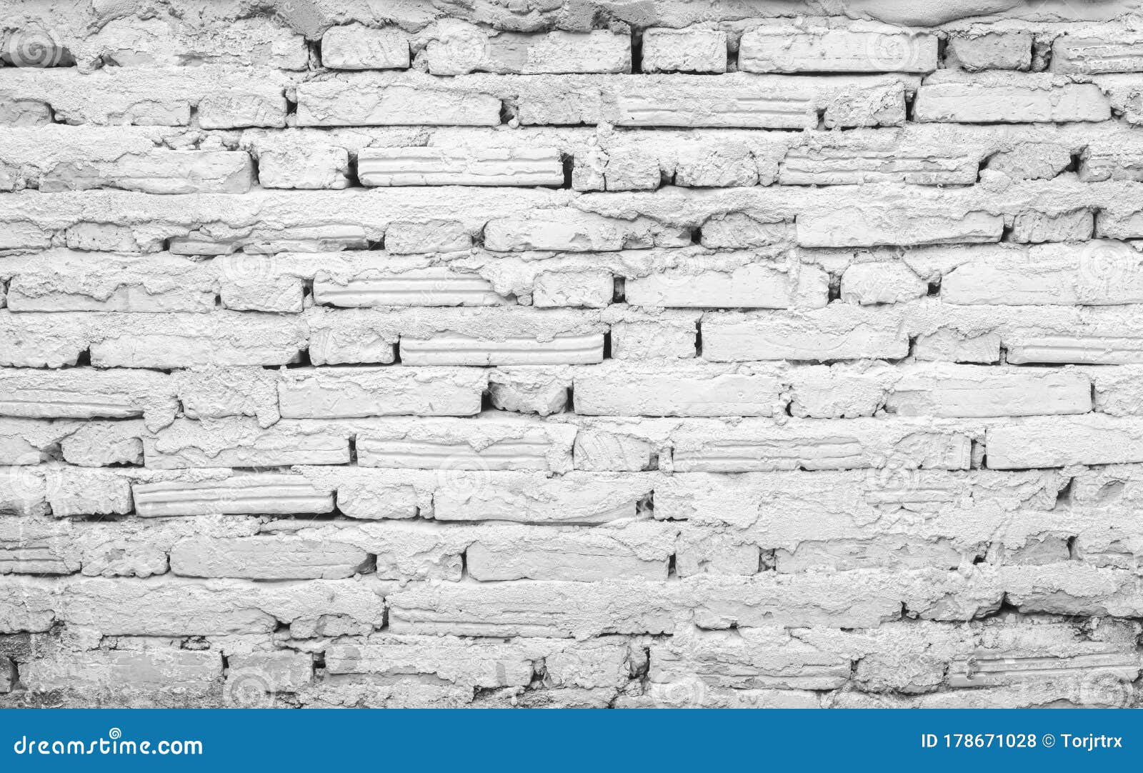 Old White Bricks Wall with Brick Textured Vintage Retro Style for ...