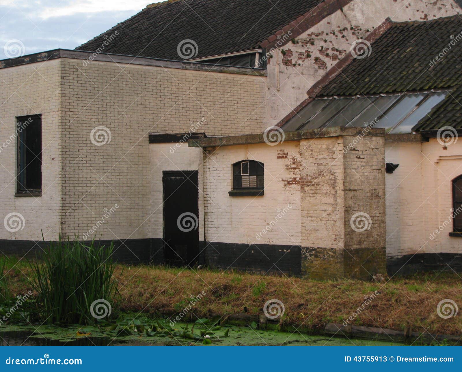The old white building stock image. Image of white, bricks - 43755913