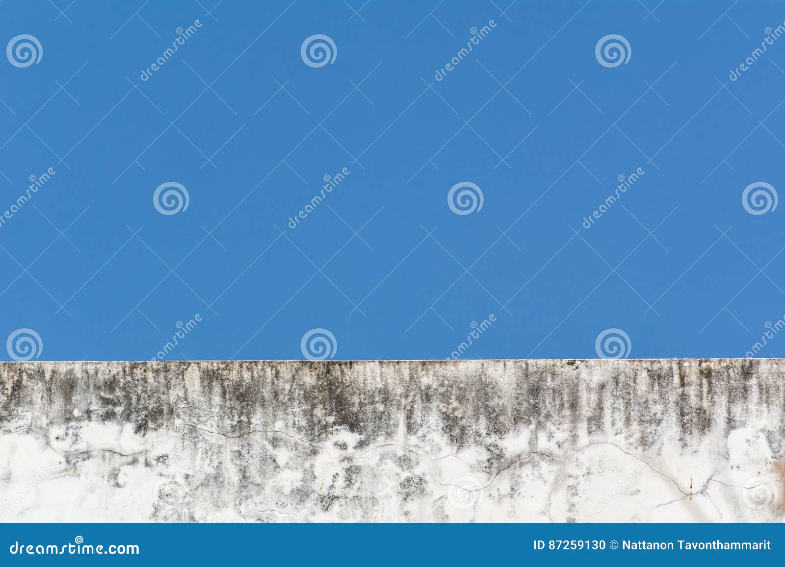 Old White Building with Blue Sky. Stock Photo - Image of light ...