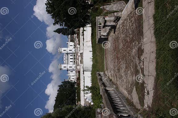 Old white castle stock image. Image of roof, landscape - 11744691