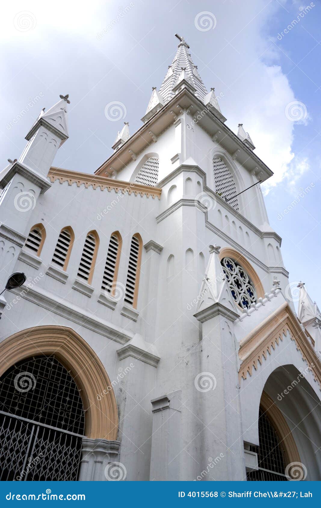 Old white church building stock photo. Image of exterior - 4015568