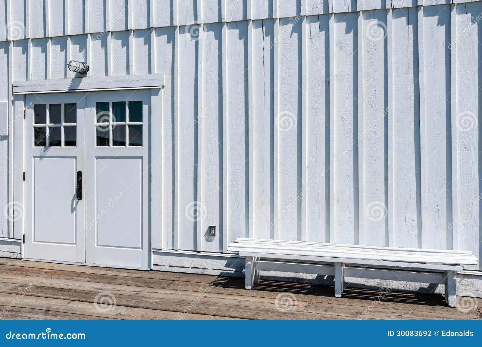 White Clapboard Building stock photo. Image of building - 30083692