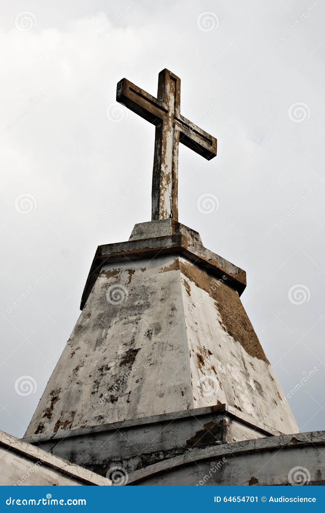 Old White Cross Sculpture stock image. Image of large - 64654701