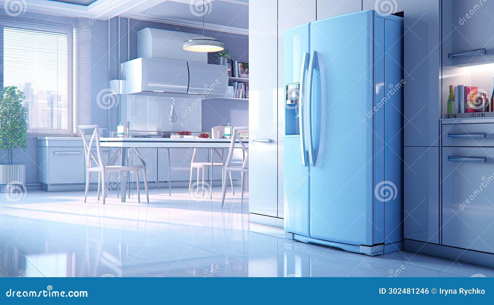 Old White Fridge in the Kitchen Room Stock Photo - Image of light, food ...