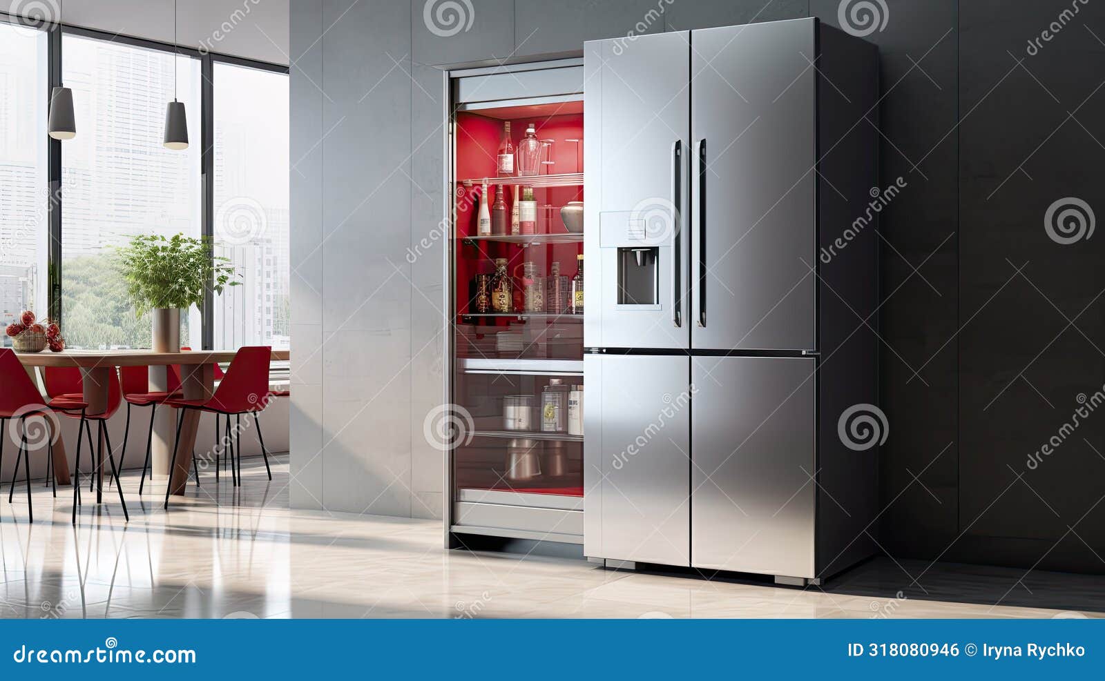 Old White Fridge in the Kitchen Room Stock Photo - Image of equipment ...