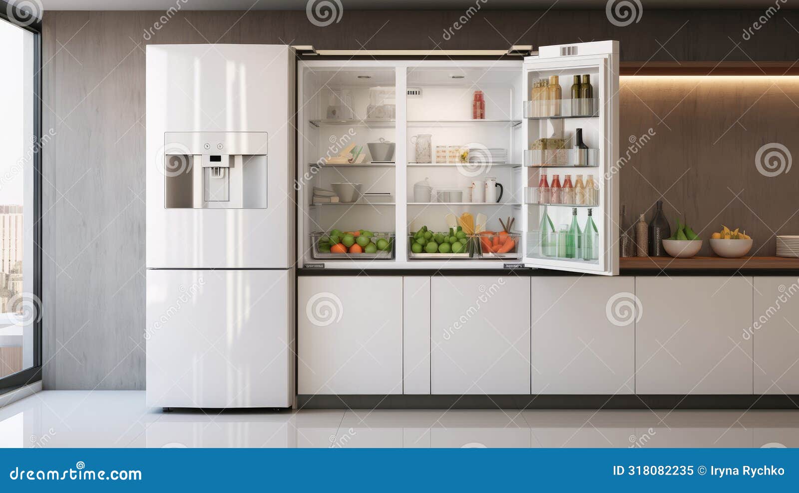 Old White Fridge in the Kitchen Room Stock Image - Image of kitchenware ...