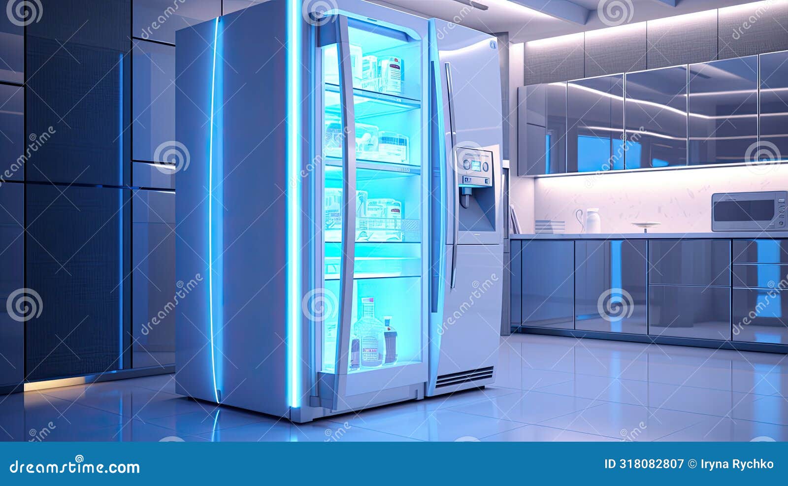 Old White Fridge in the Kitchen Room Stock Image - Image of lifestyle ...