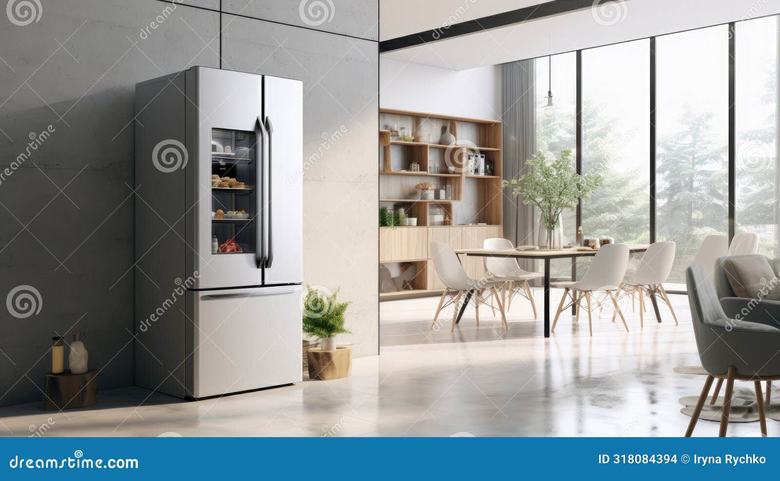Old White Fridge in the Kitchen Room Stock Photo - Image of color ...