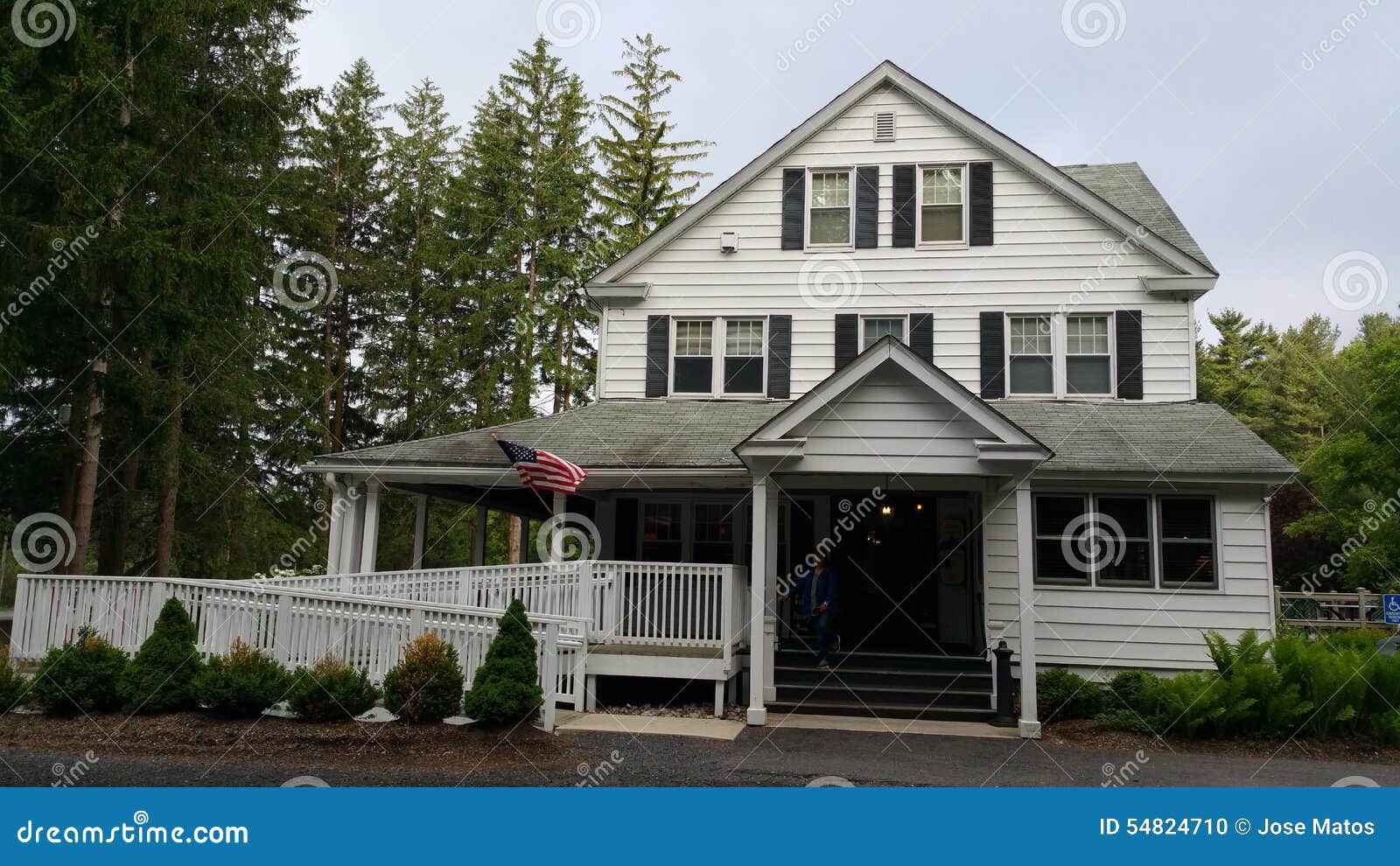 Old white house in woods editorial image. Image of white - 54824710