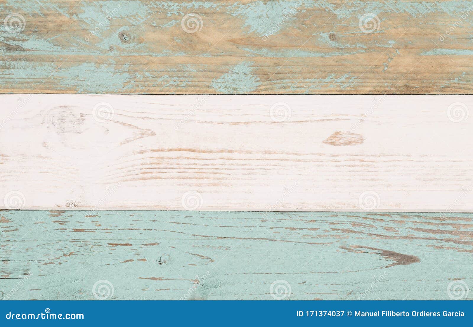 White and Light Blue Wooden Board Stock Image - Image of copyspace ...