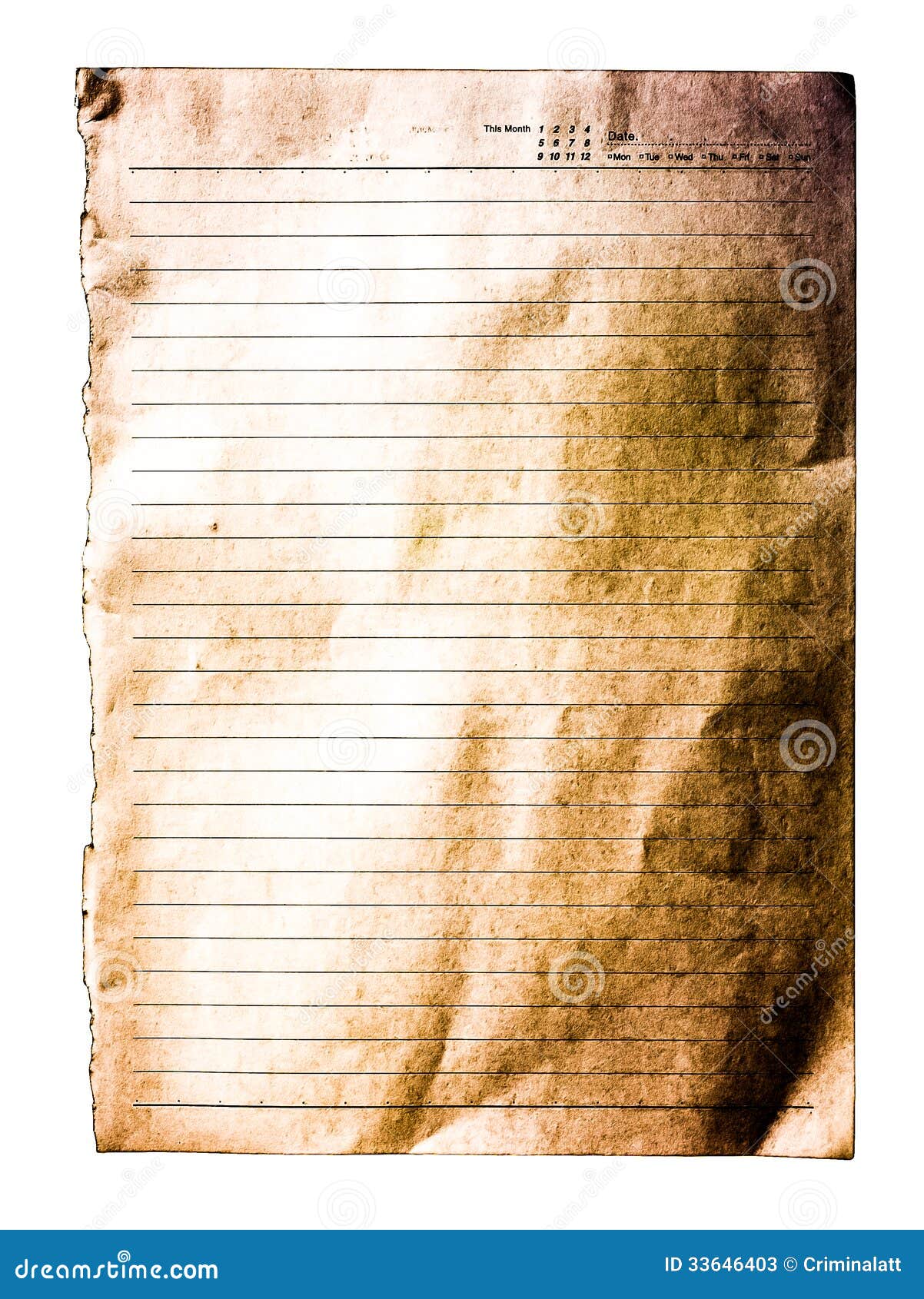 Old White Lined Paper