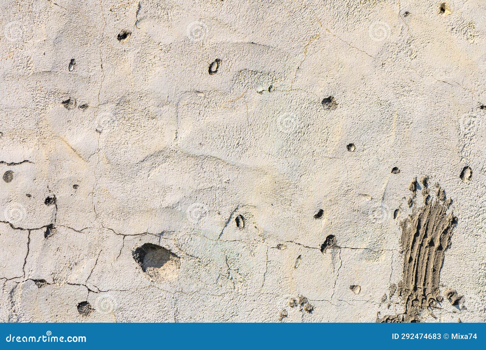 Old White Plastered Wall of a Turkish Machine Gun Pillbox 2 Stock Image ...