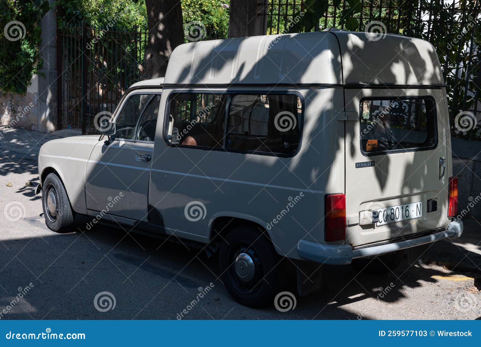 Old White Renault 4L Van Parked on the Street in Soller, Spain ...