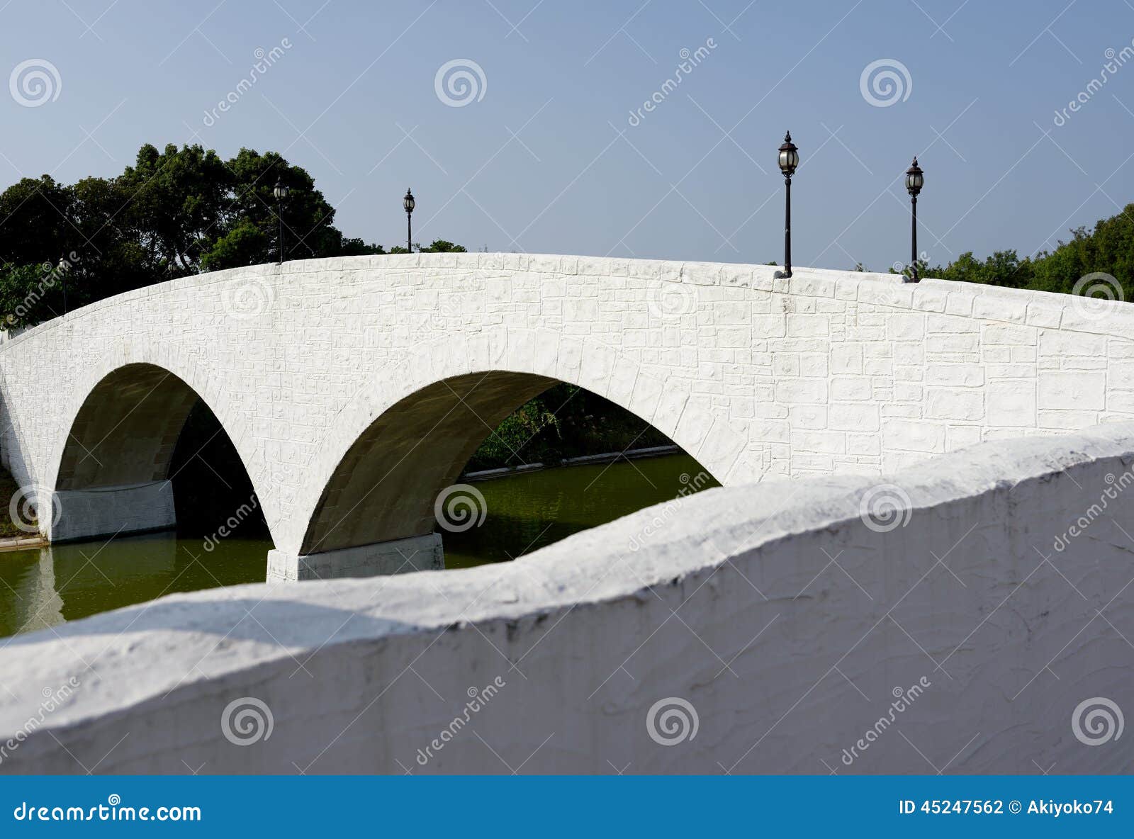 Old white stone footbridge stock photo. Image of riverbank - 45247562