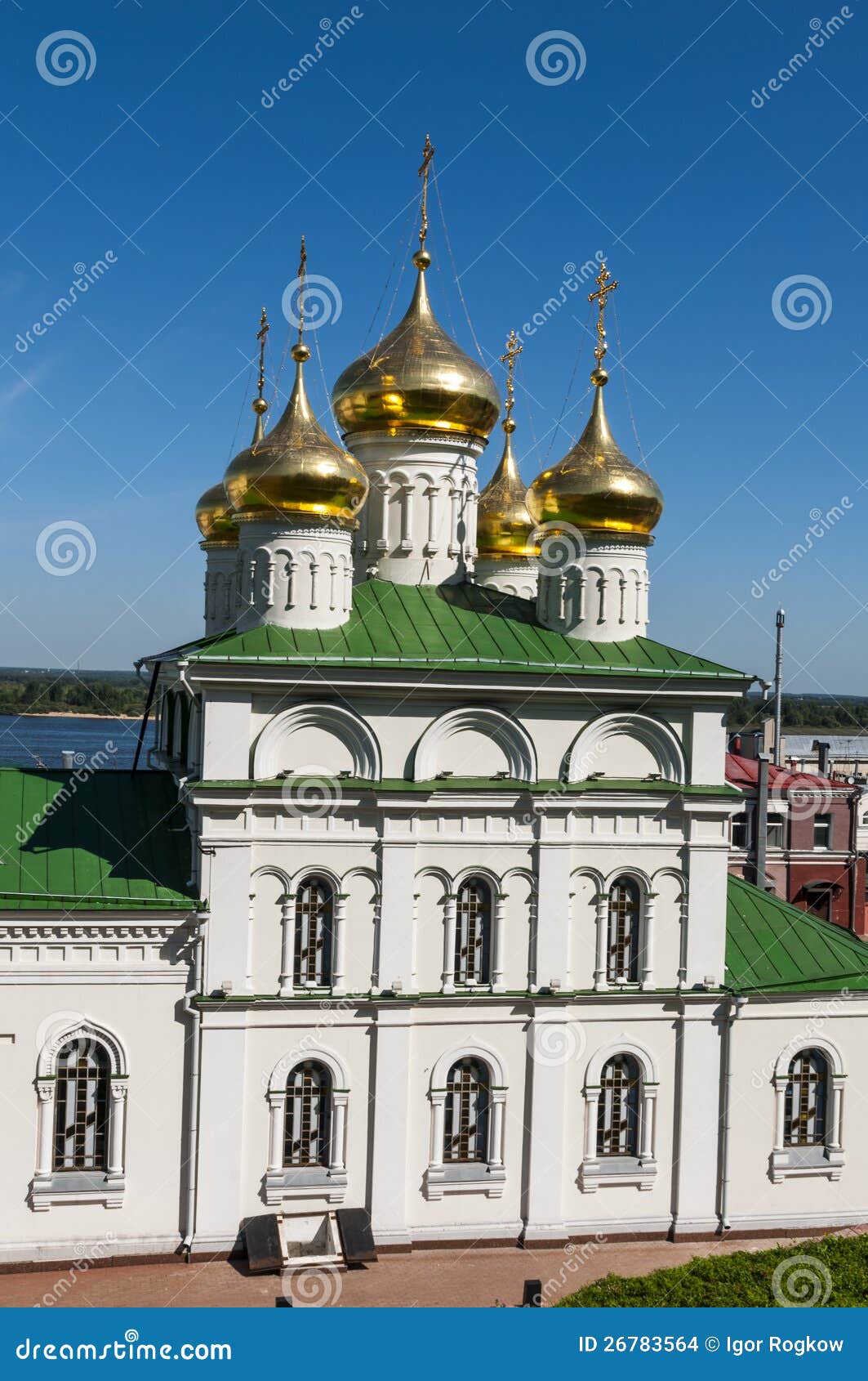 The Old White-stone Russian Orthodox Church Stock Photo - Image of ...