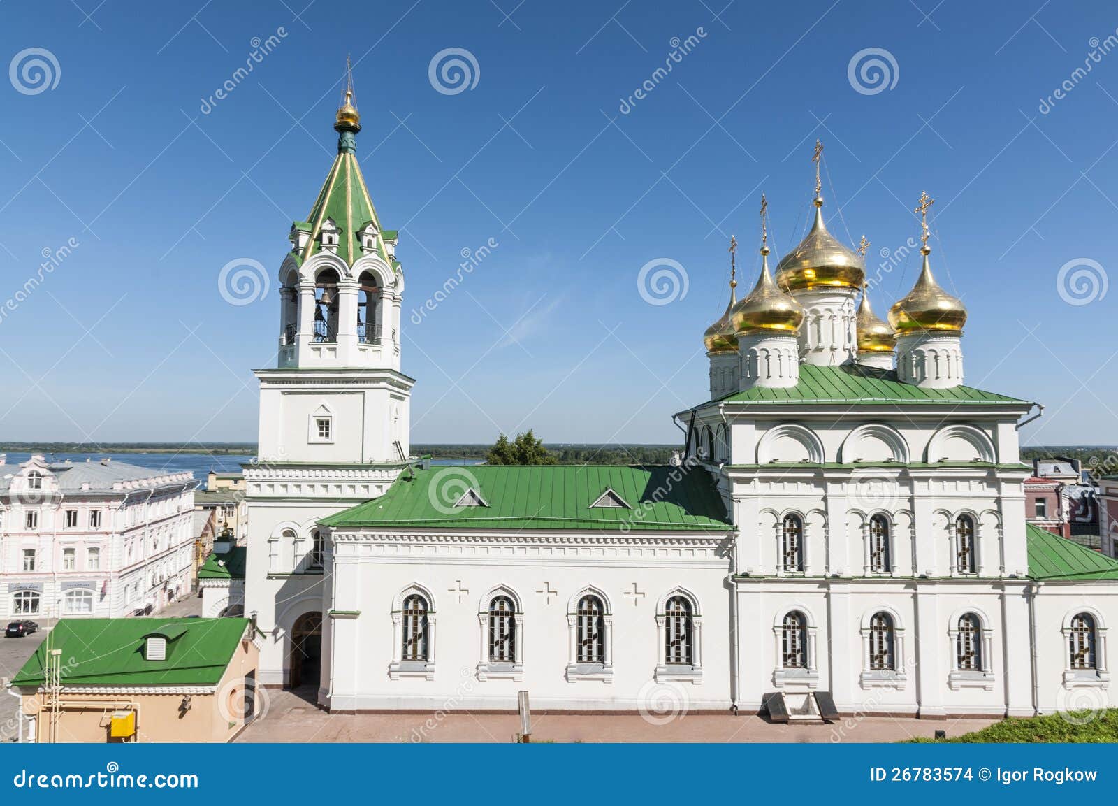 The Old White-stone Russian Orthodox Church Stock Photo - Image of ...