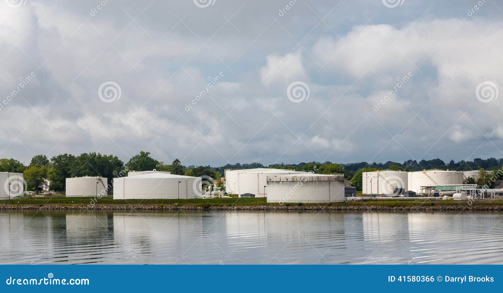 Old White Tanks on Shore stock photo. Image of shore - 41580366