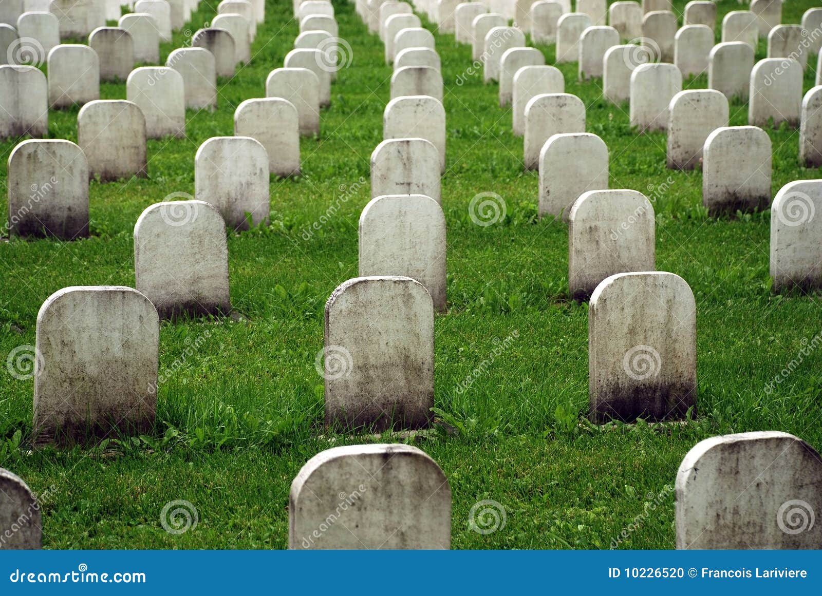Old White Tombstones in a Cemetery. Stock Photo - Image of british ...