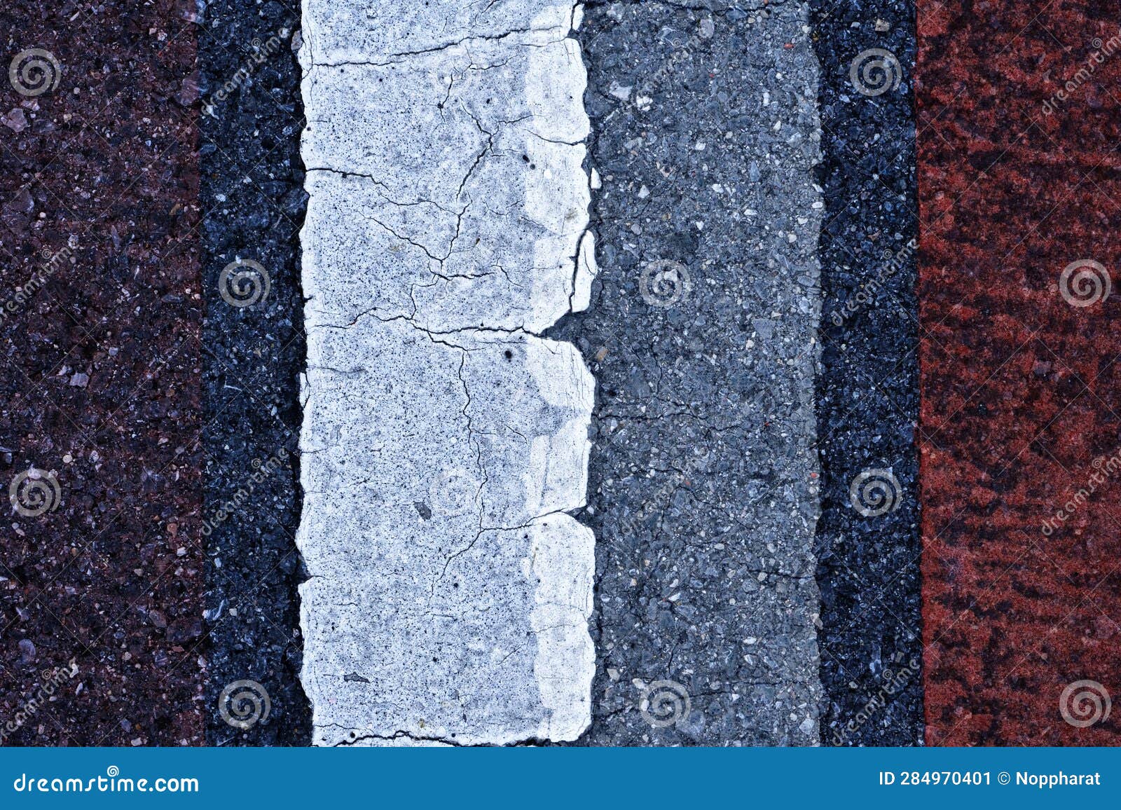 Old White Traffic Lines on the Road Stock Image - Image of direction ...