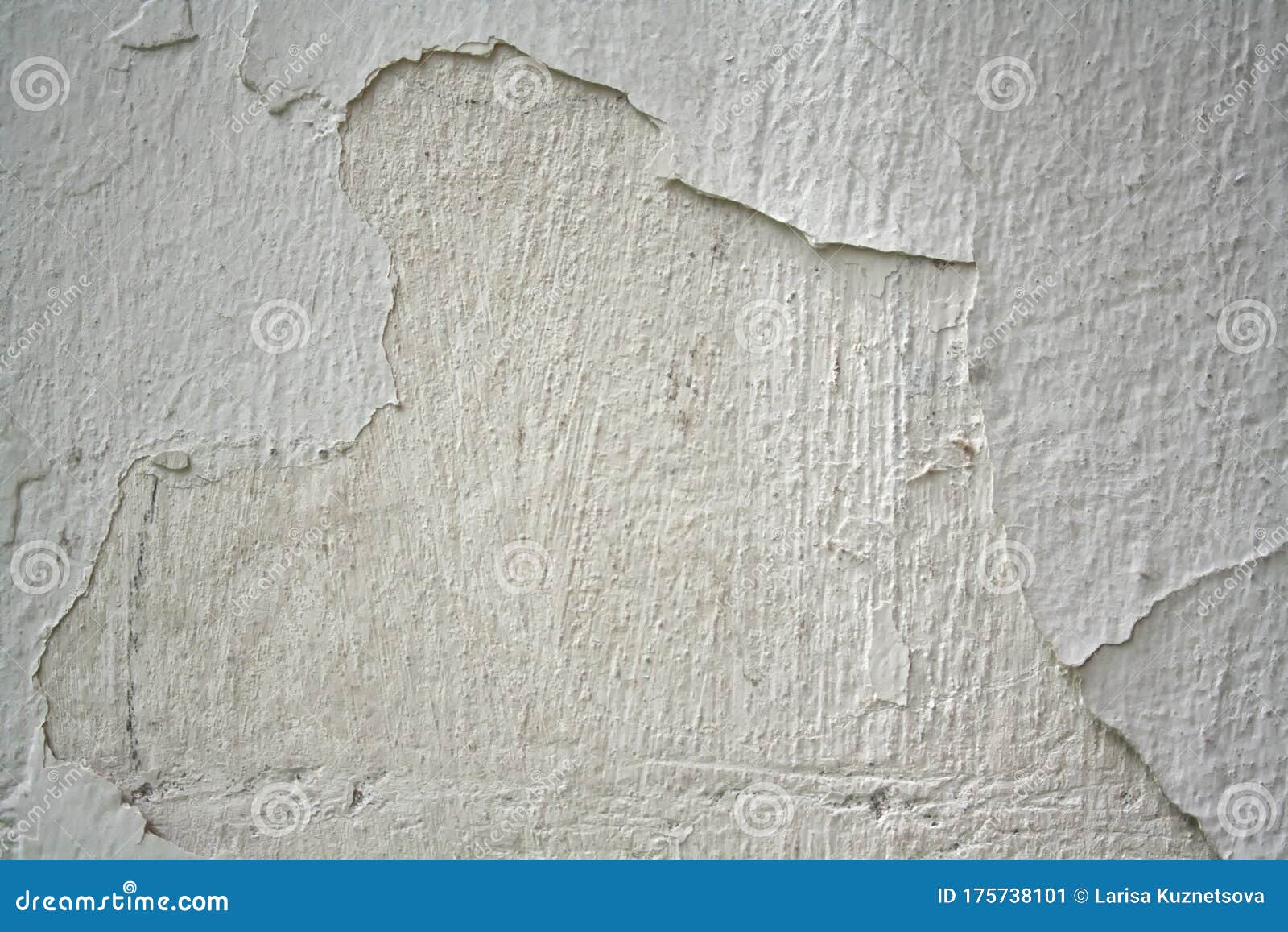 Old White Wall with Scuffed Plaster Stock Image - Image of plaster ...