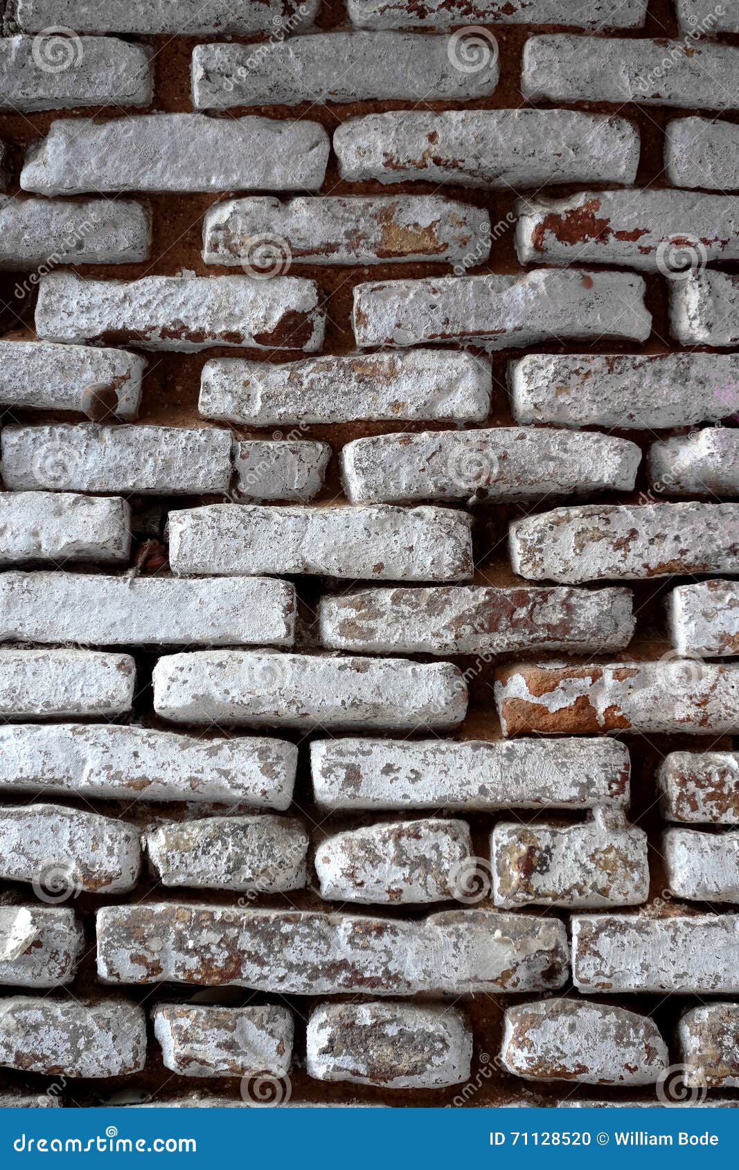 Old White Washed Bricks stock photo. Image of texture - 71128520