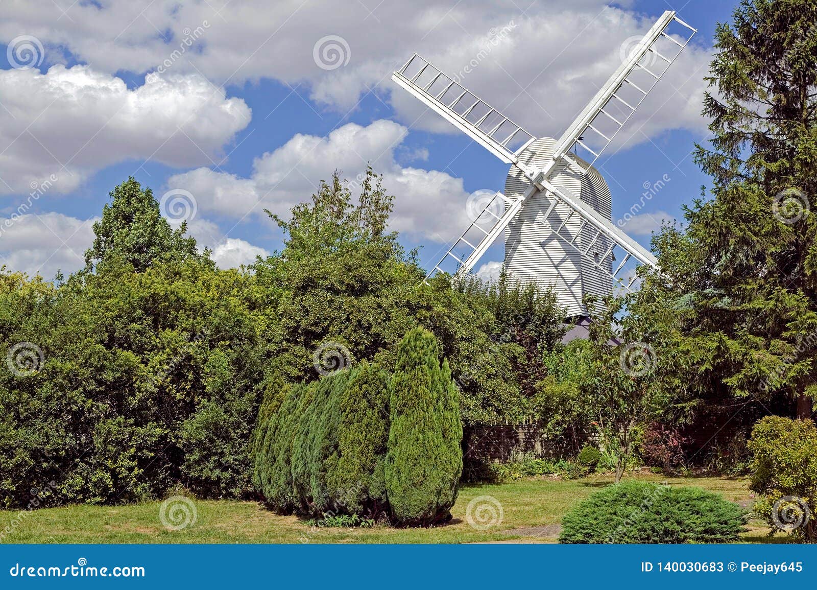 Old White Windmill stock image. Image of objects, view - 140030683