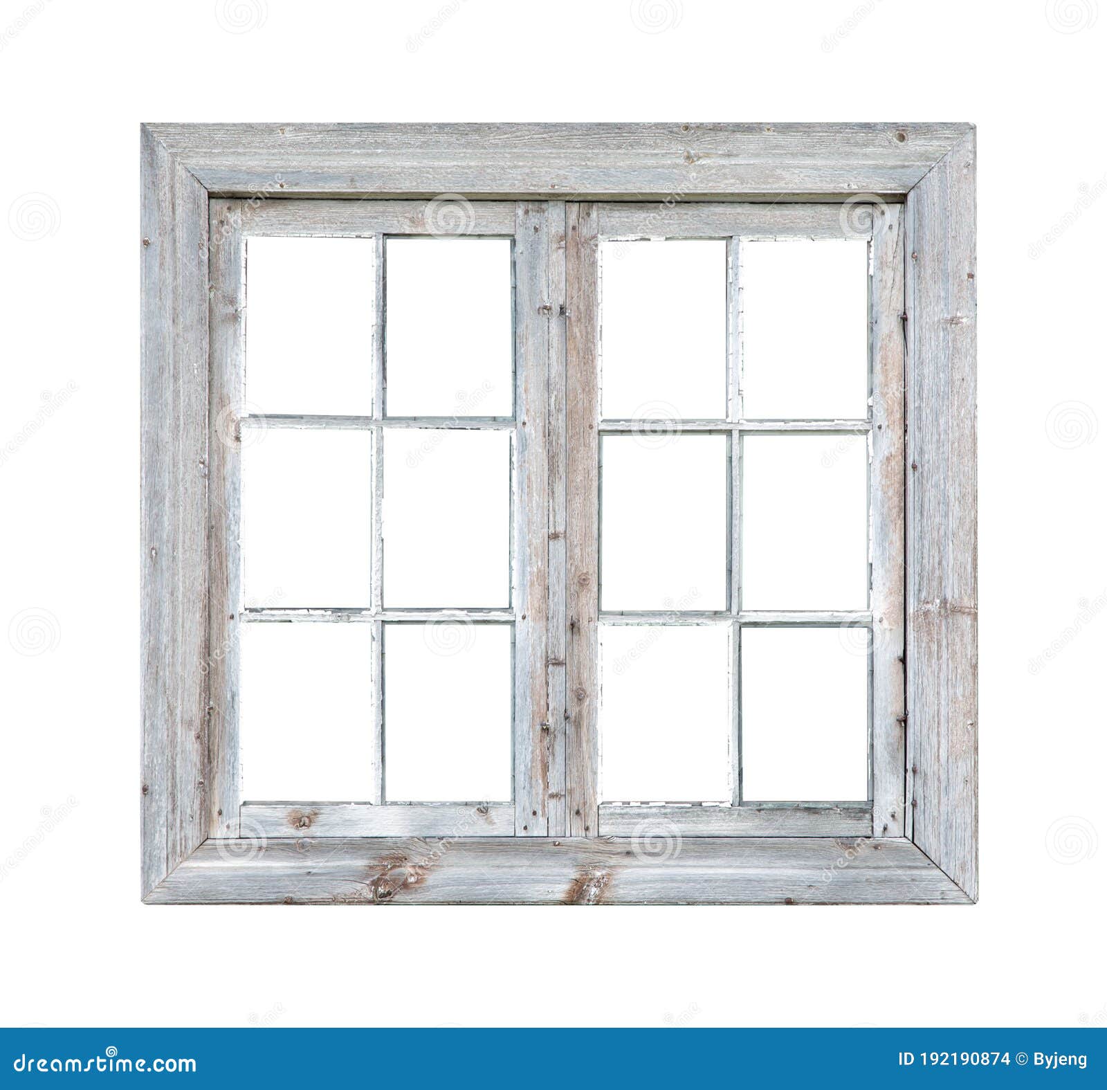 Old White Window on Wooden Wall Stock Photo - Image of single ...
