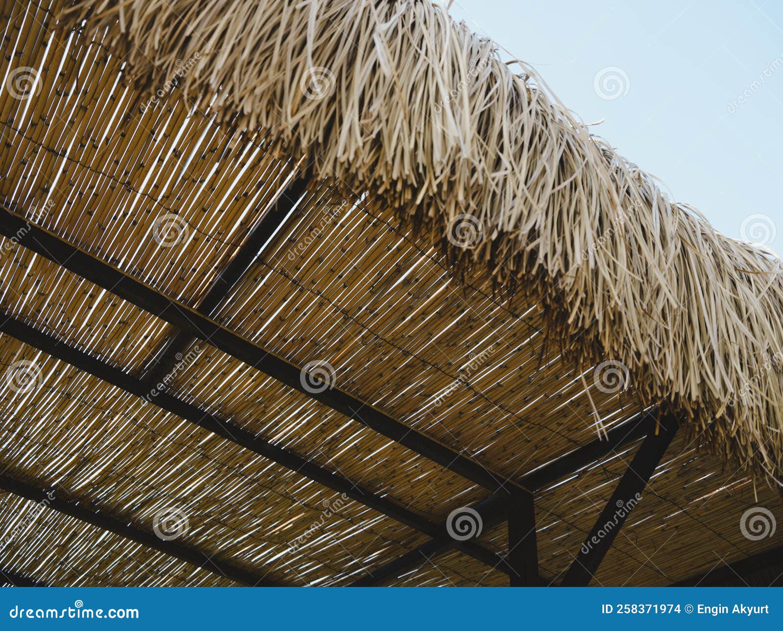 An old wicker roof stock photo. Image of roof, decorative - 258371974