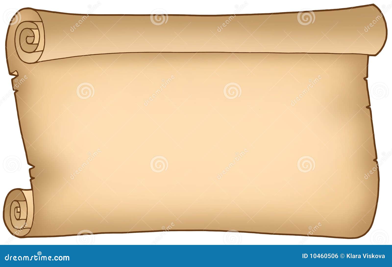 Parchment Scroll, Old Letter, Roll, Convoluted Antique Paper Manuscript ...