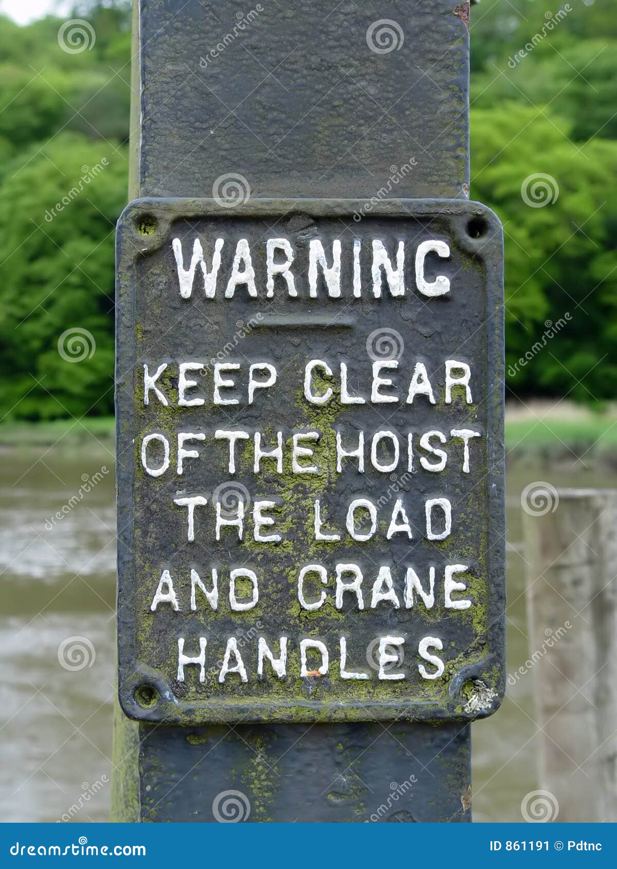 Old Winch Warning Sign stock image. Image of handles, hoist - 861191