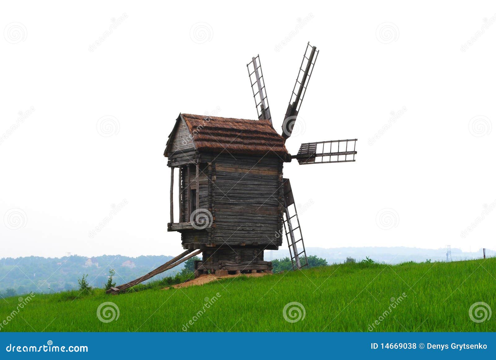 Old wind mill stock photo. Image of green, mill, harvest - 14669038