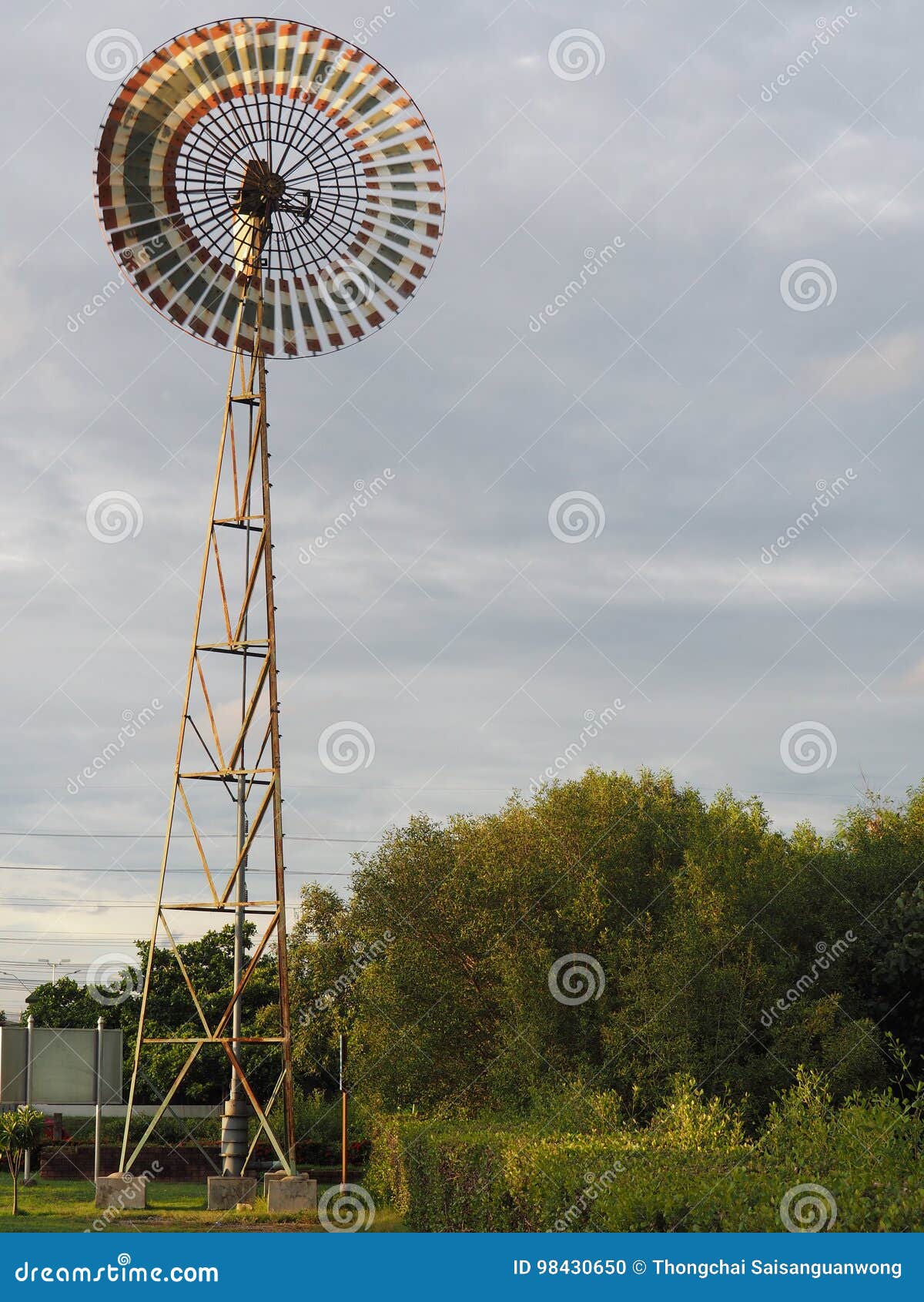 Old wind turbine stock photo. Image of energy, antique - 98430650