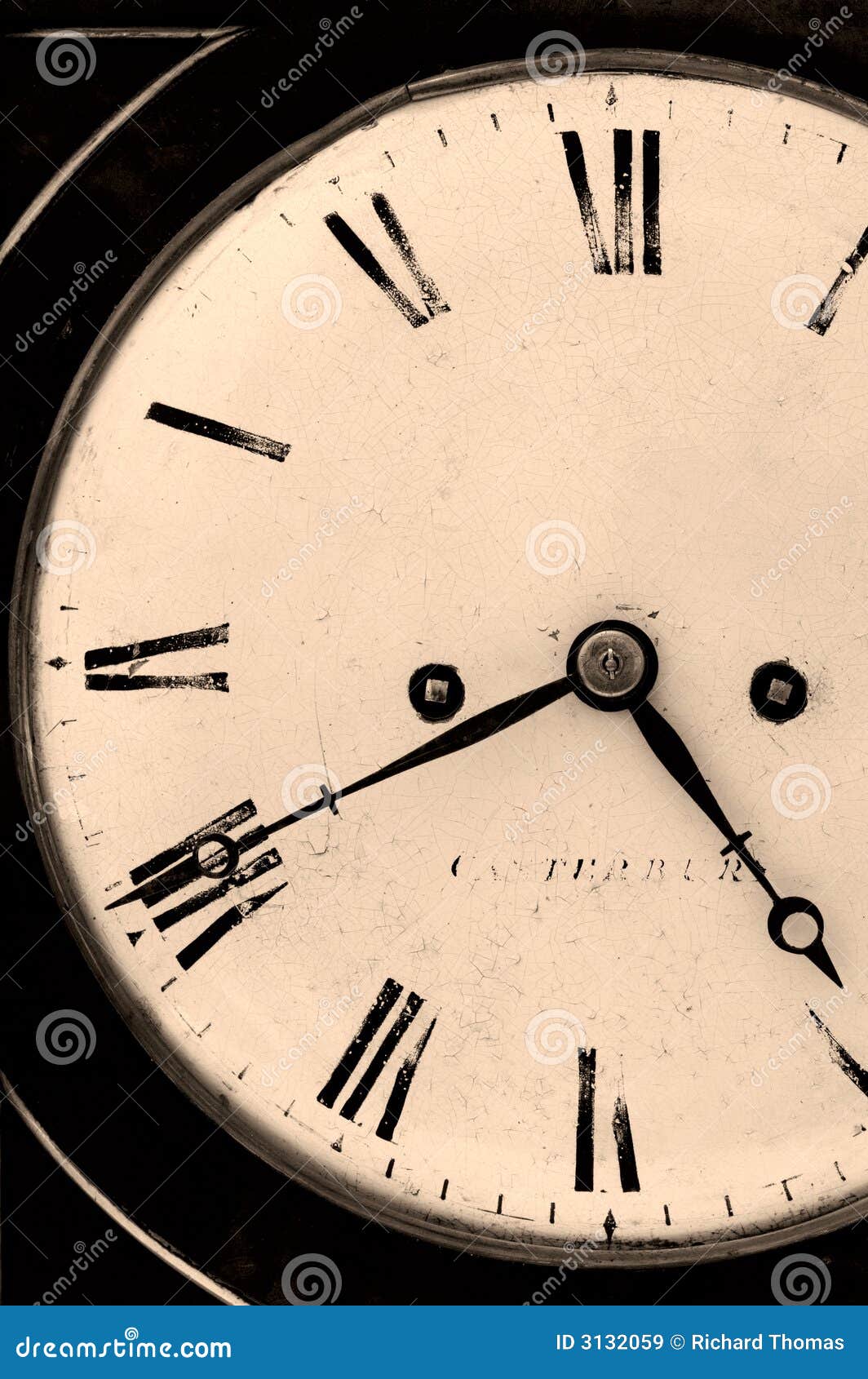Old wind up clock. stock image. Image of weathered, aged - 3132059